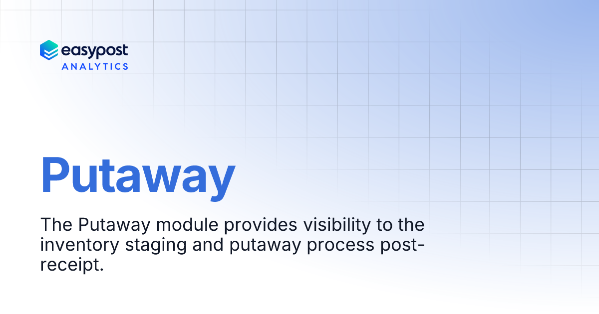 Putaway | Easypost Analytics